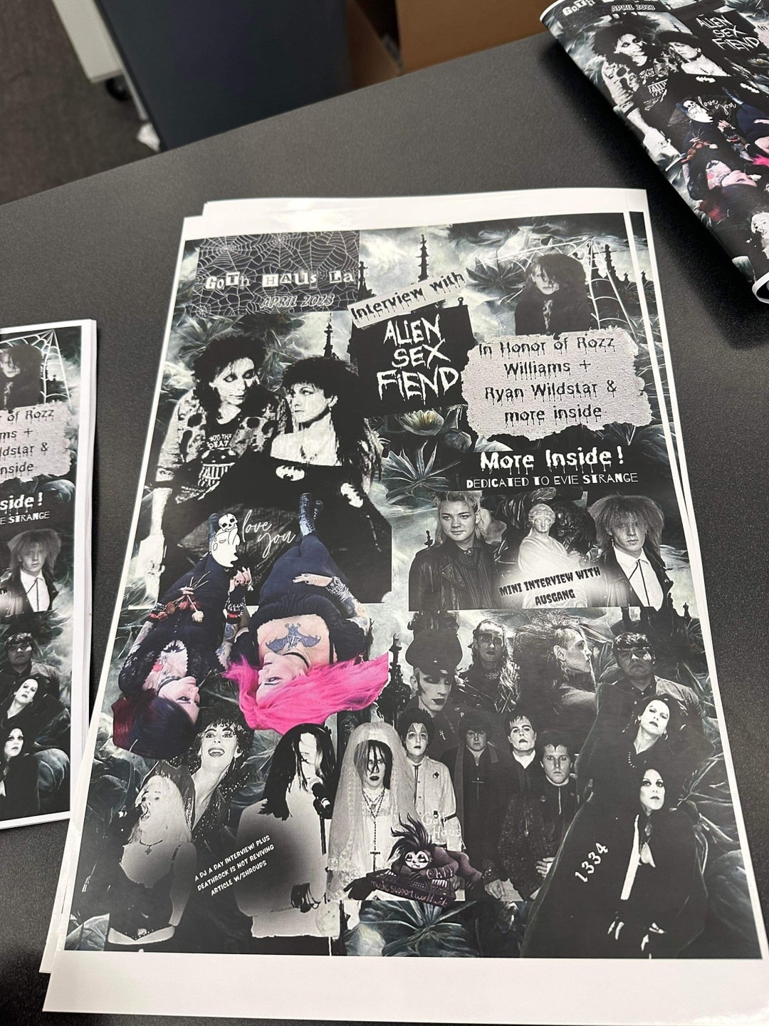 Folleto del póster de la portada del Zine de edición limitada de Goth ...