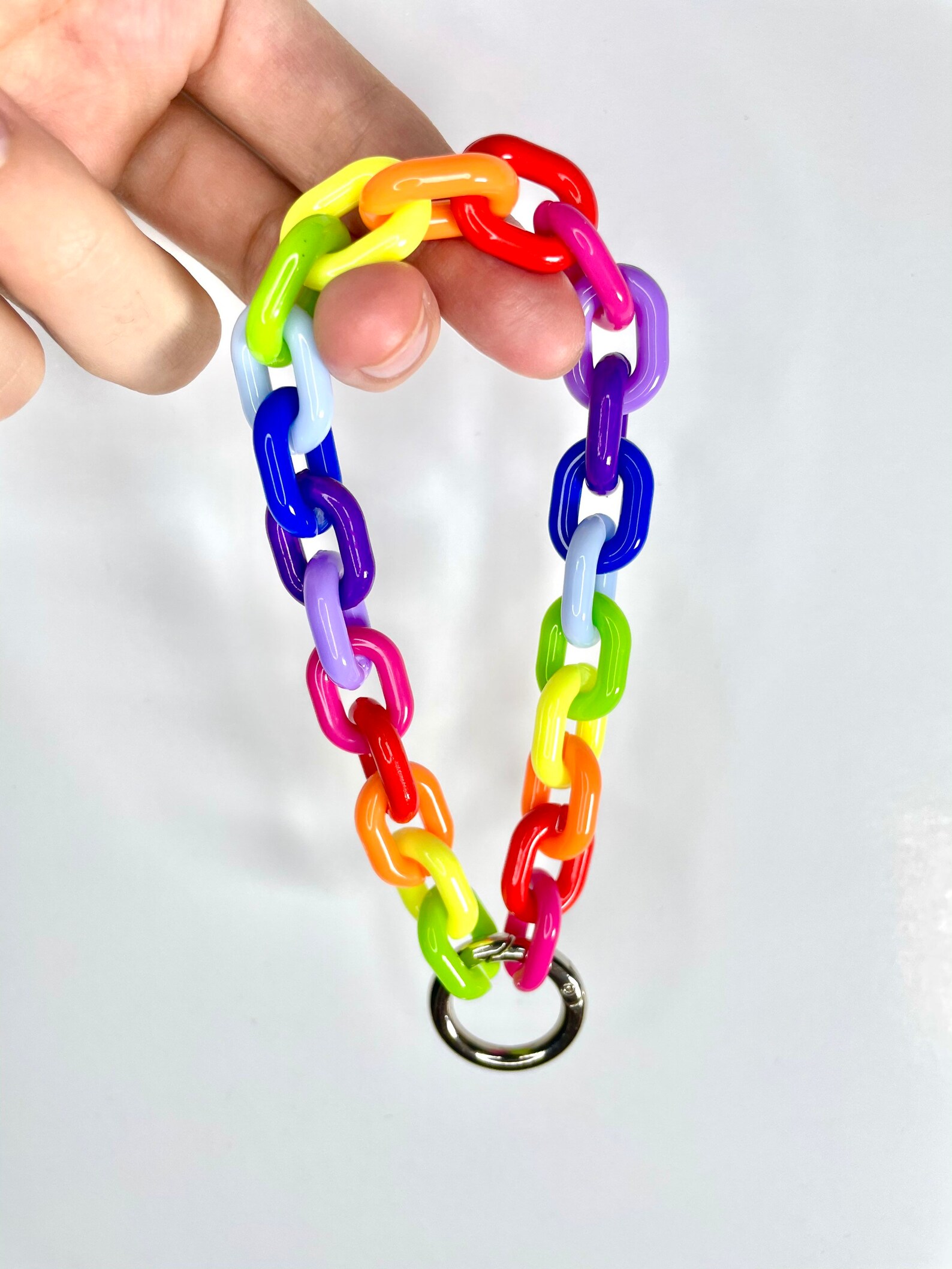 Rainbow Keychain - Etsy