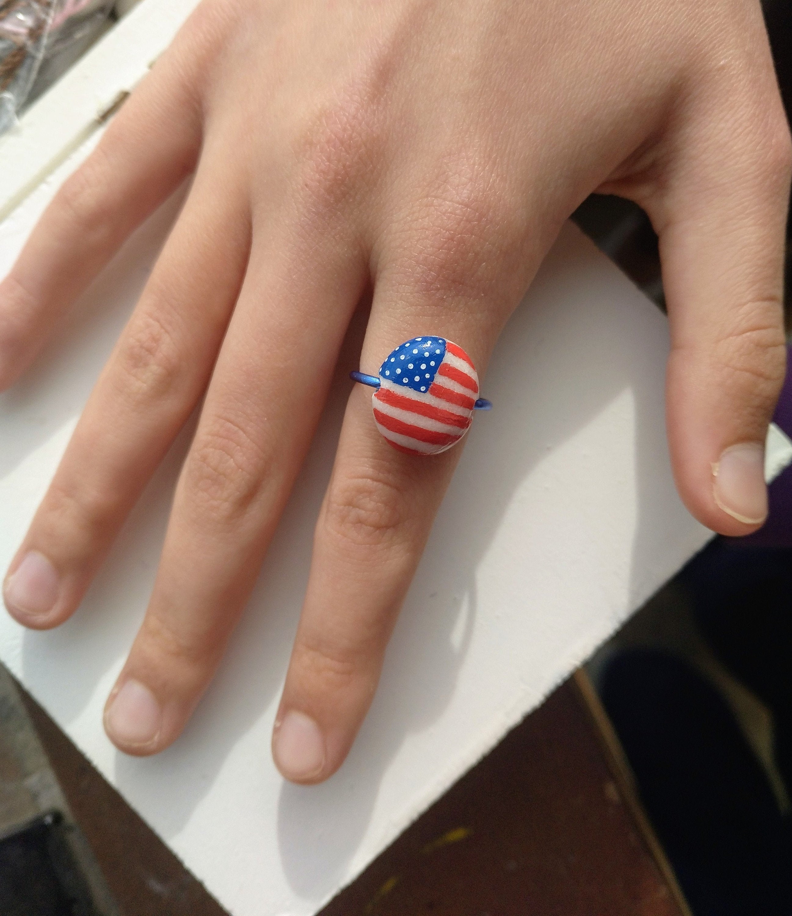 Americana Flag Ring.american Flag Jewlery.patriotic Ring.usa Flag Ring ...