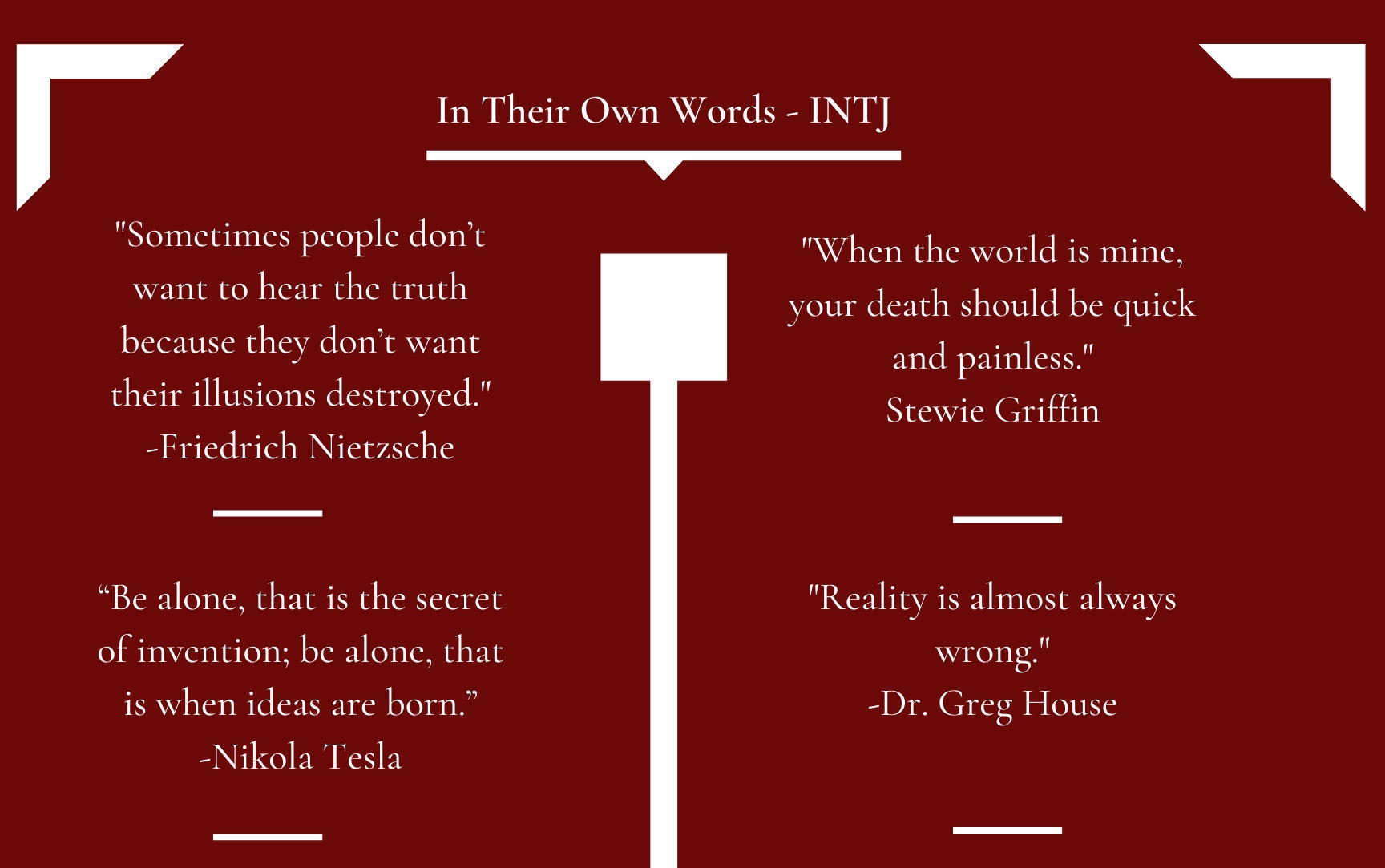 INTJ Quotes From Famous Intjs MBTI Art Poster - Etsy