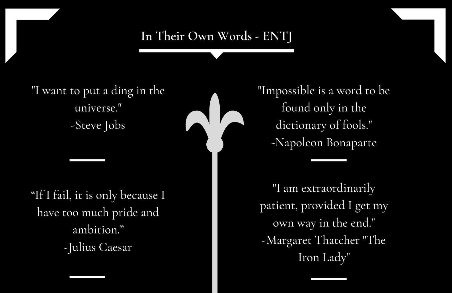 ENTJ Quotes From Famous Entjs - MBTI Art Poster - Etsy