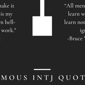 INTJ Quotes From Famous Intjs - MBTI Art Poster - Etsy