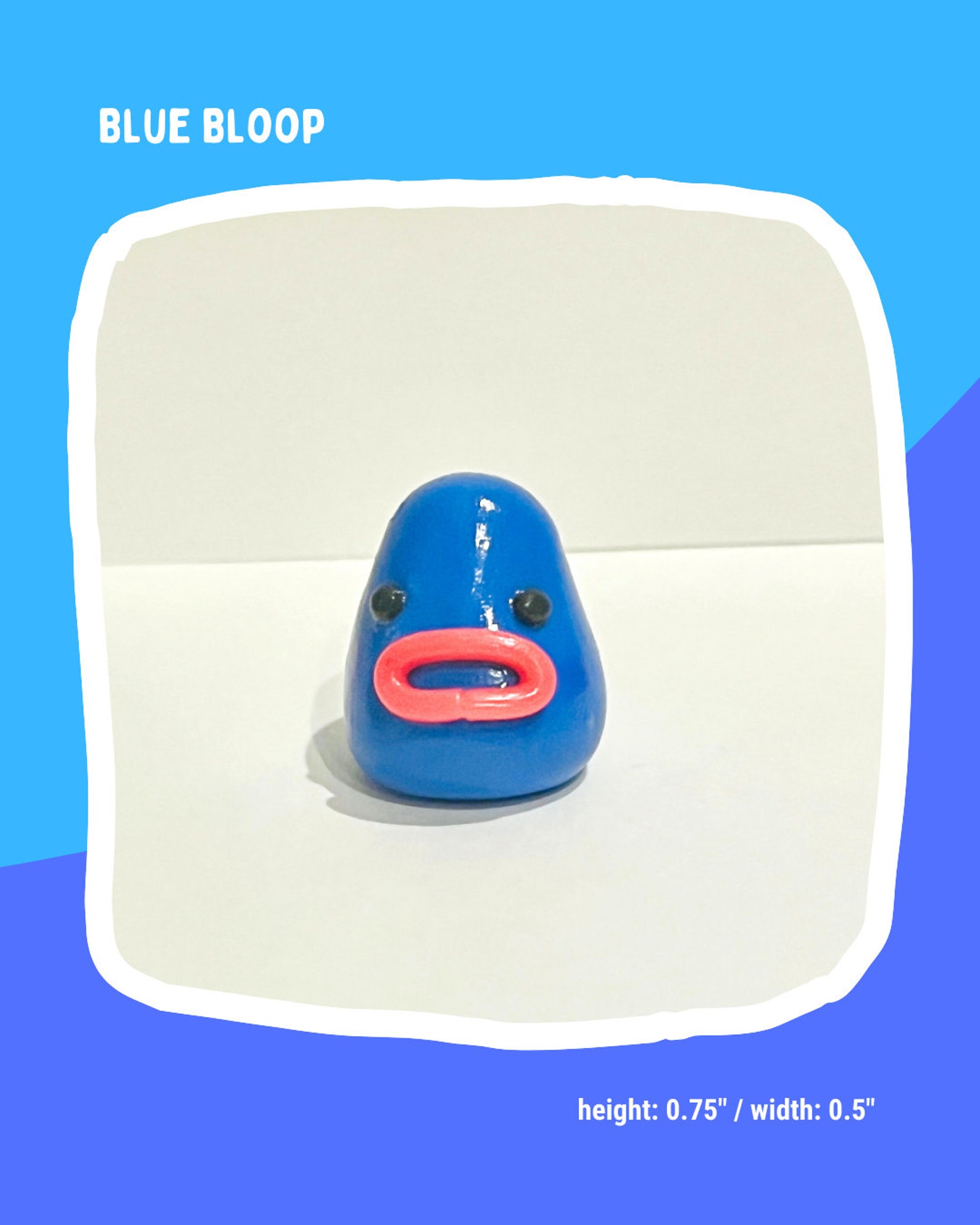 Emotional Support Bloops Handmade Polymer Clay Figurine Tiny Clay Blobs ...