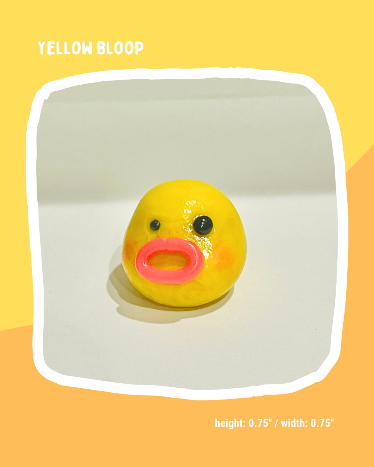 Emotional Support Bloops Handmade Polymer Clay Figurine Tiny Clay Blobs ...