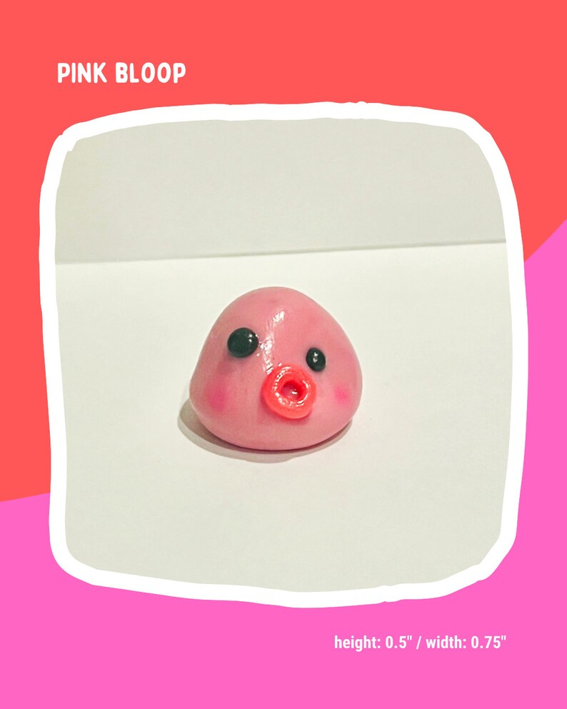 Emotional Support Bloops Handmade Polymer Clay Figurine Tiny Clay Blobs ...