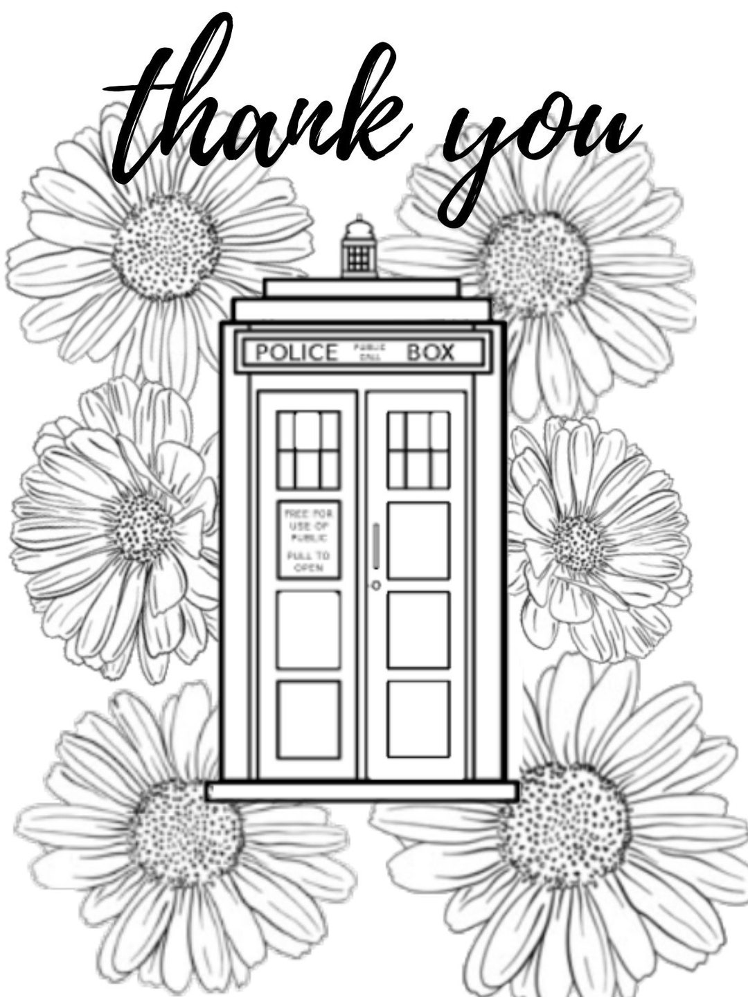 Doctor Who Thank You Cards - Etsy