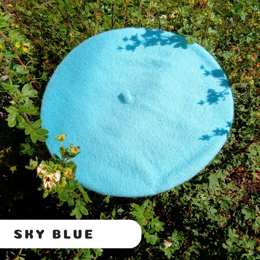 Spring Pastel 100% Solid Wool French Beret Hat Women's Soft Berets ...