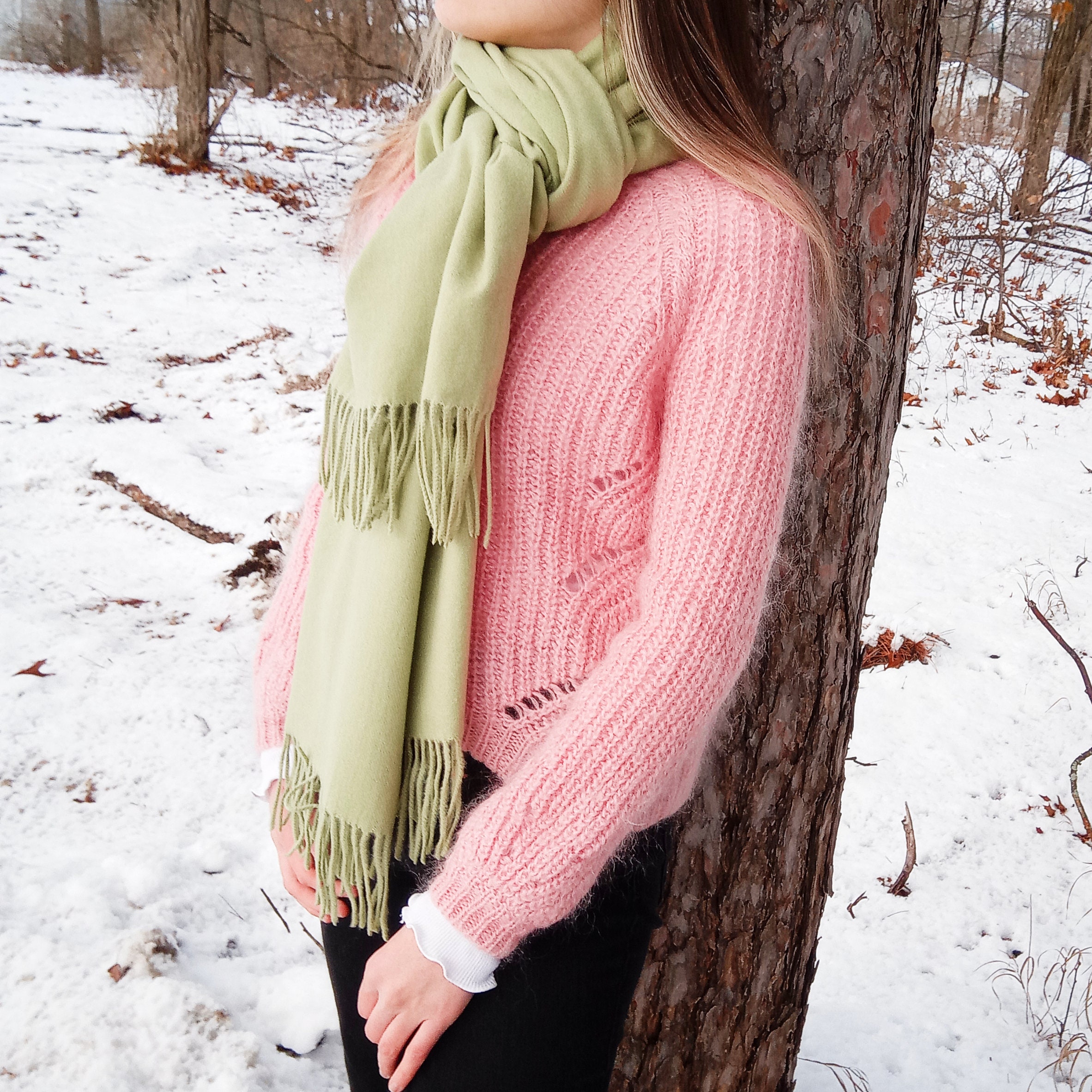 100% Pure Cashmere Solid Plain Soft Luxury Cold Weather Long Winter ...
