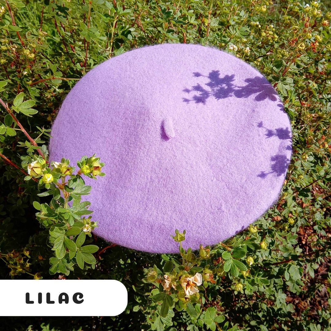 Spring Pastel 100% Solid Wool French Beret Hat Women's Soft Berets ...