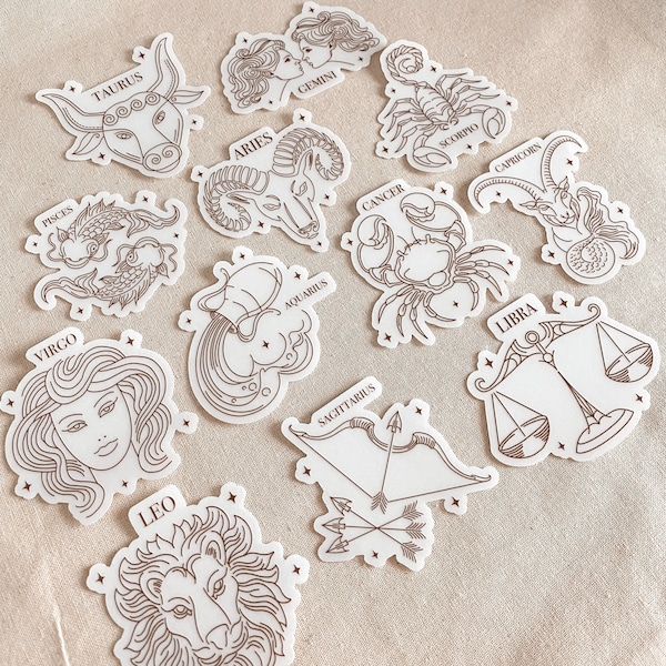 Zodiac Stickers - Etsy
