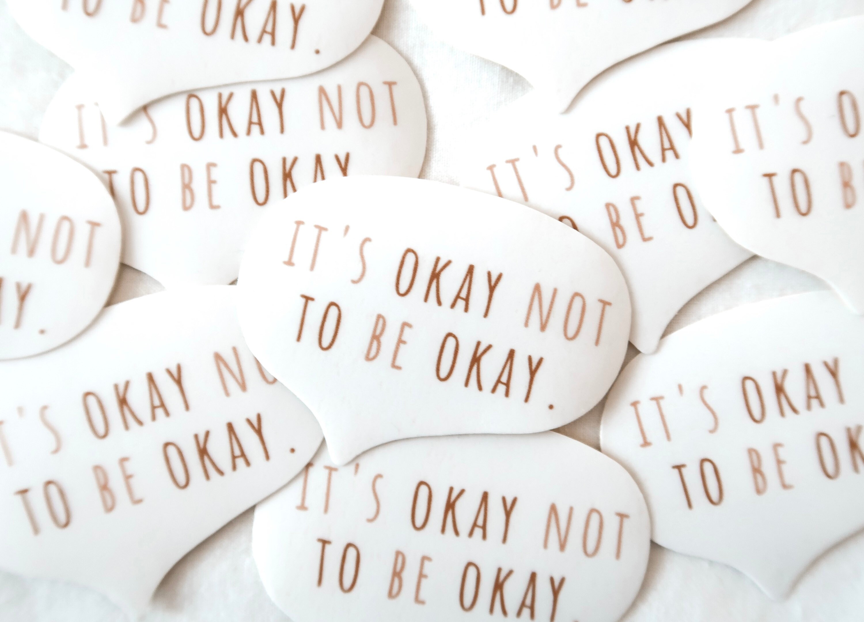 Its okay not to be okay sticker mental health sticker speech | Etsy