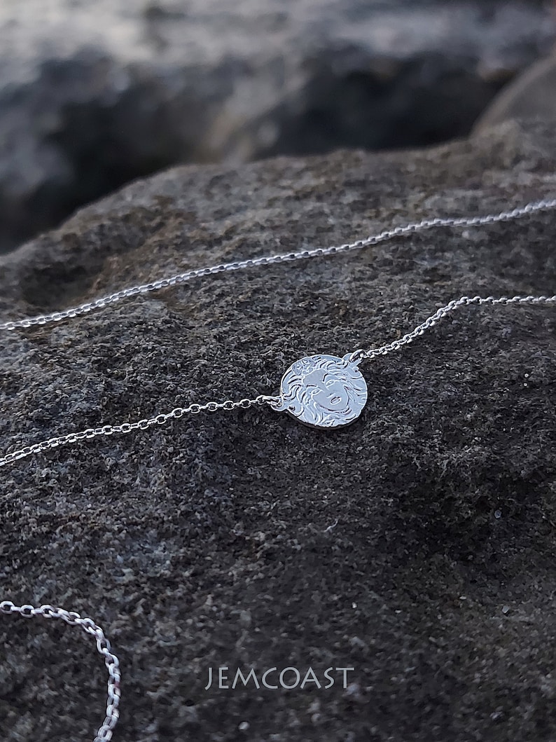 MEDUSA COIN PENDANT Greek Mythology Jewelry Medusa 925 - Etsy