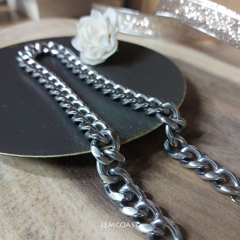 Stainless Steel THICK CURB CHAIN Necklace, Ultra Chunky Short Chain ...