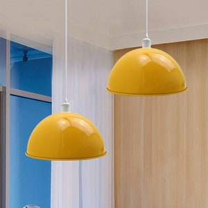 Modern Yellow Colour Light Industrial Lamp Pendant Lighting - Etsy