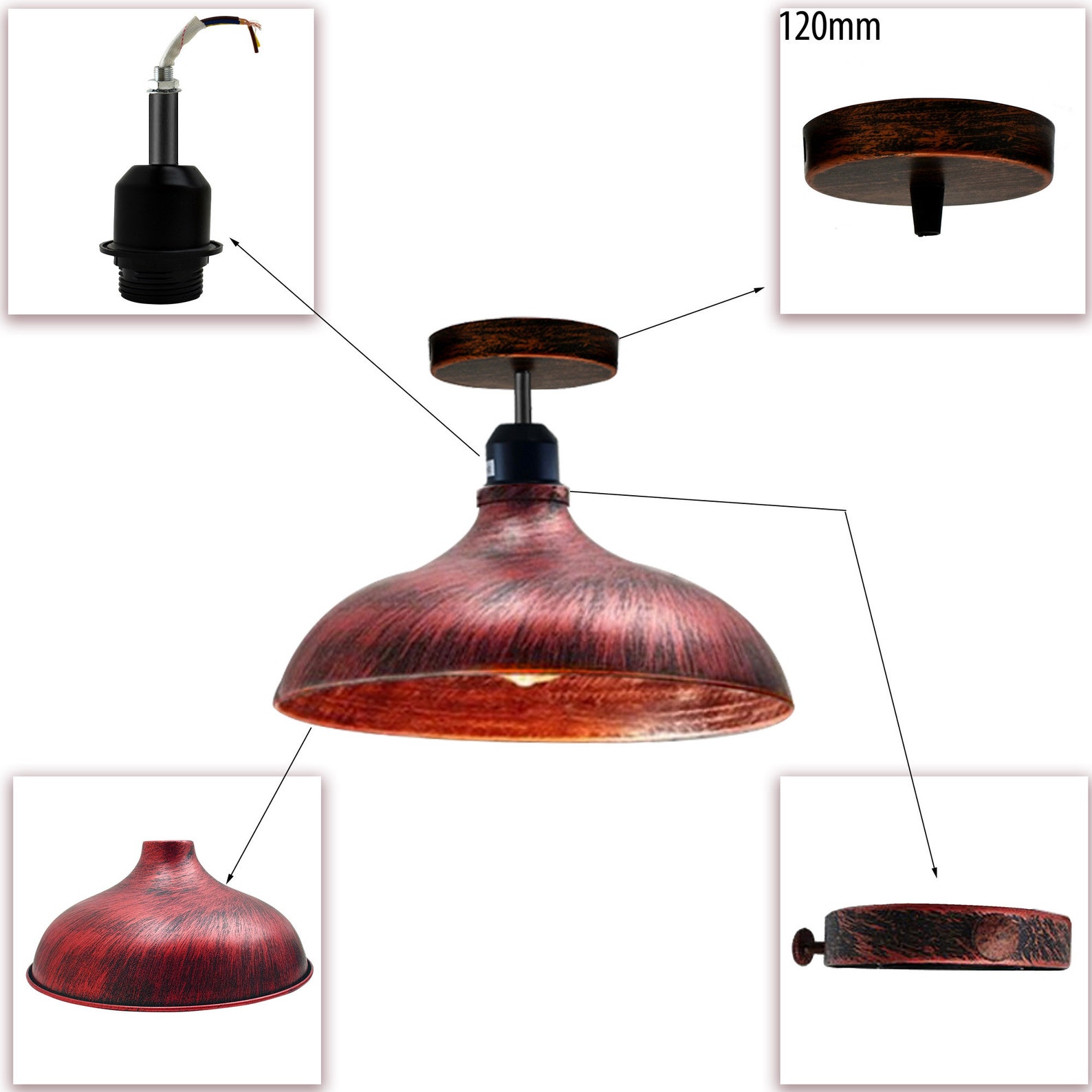 Antique Decor Lampshade Brushed Handwork Ceiling Light Shade - Etsy UK