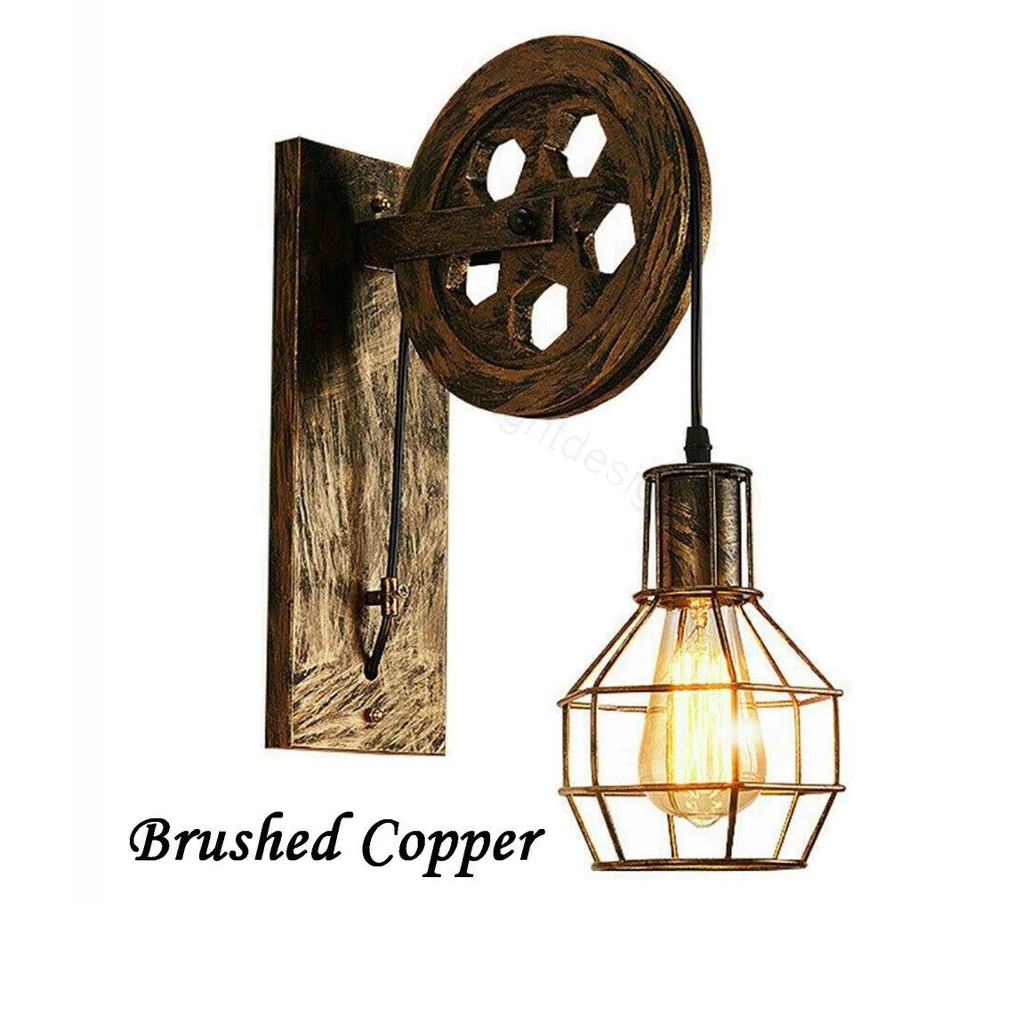 Vintage Retro Rustic Style Wall Lamp Single Head Lifting | Etsy UK