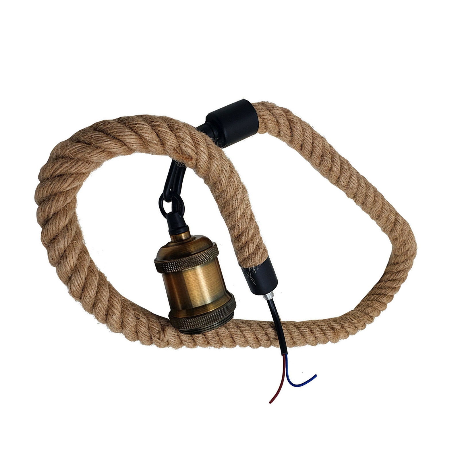 Hemp Rope Kitchen Lamp Farm House Style Hemp Lighting Decorate - Etsy UK