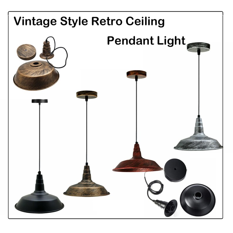 Rustic Style Metal Pendant Light Hanging Lamp Ceiling - Etsy