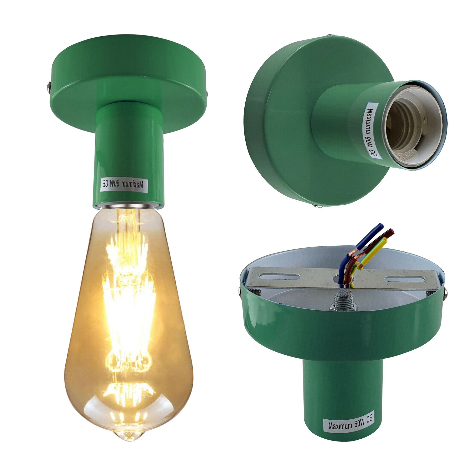 Ceiling Fitting Light Retro Flush Mount E27 Cap Modern Ceiling | Etsy UK