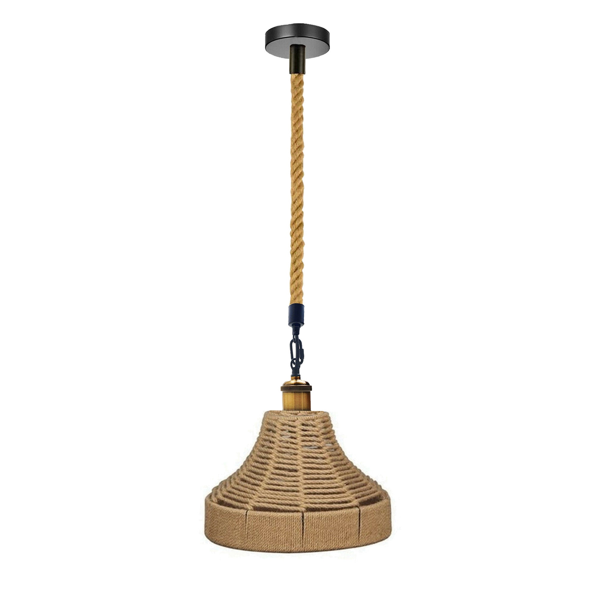 Hemp Rope Kitchen Lamp Farm House Style Hemp Lighting Decorate - Etsy UK