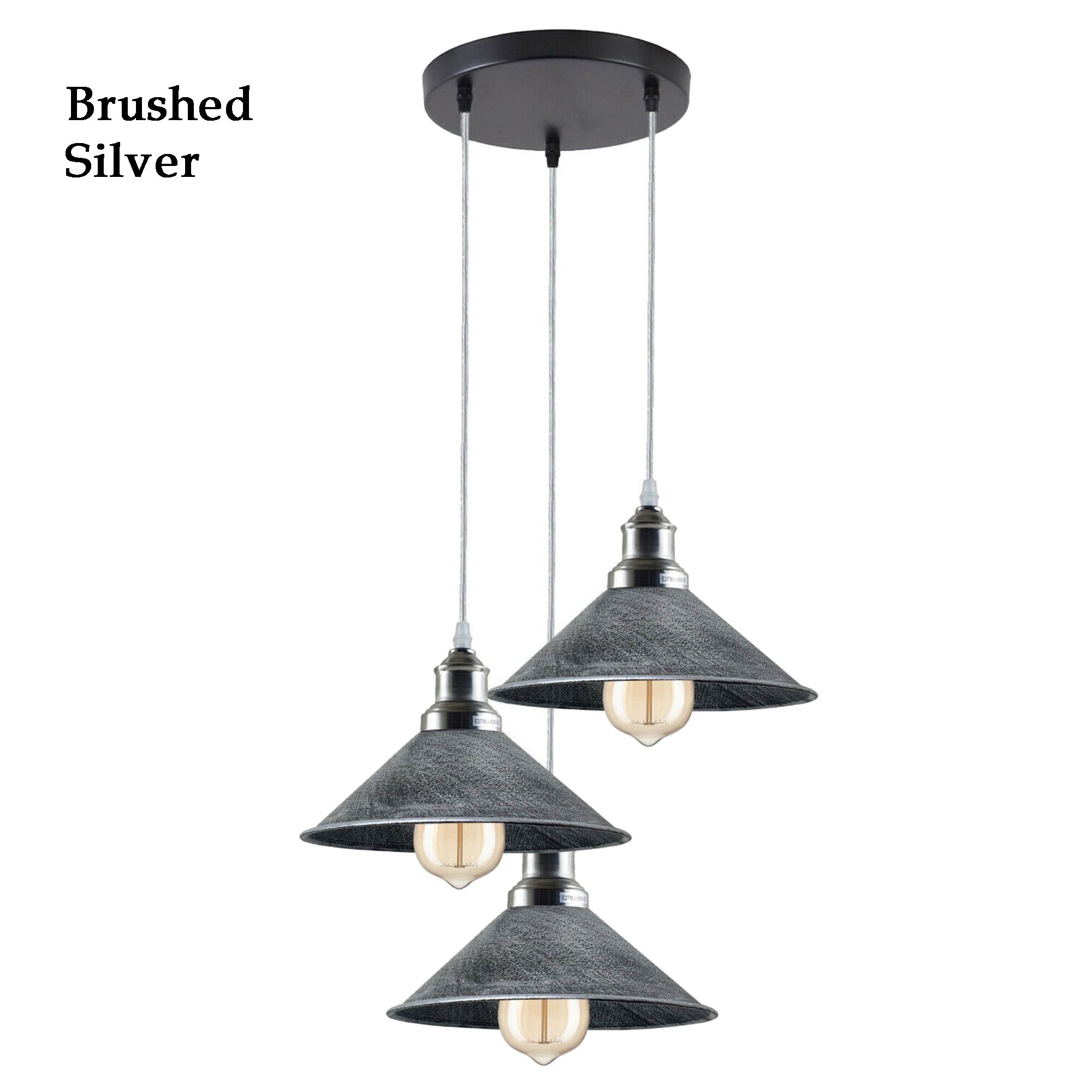 Colour Cluster Pendant Light Ceiling Lampshade Brushed Metal | Etsy