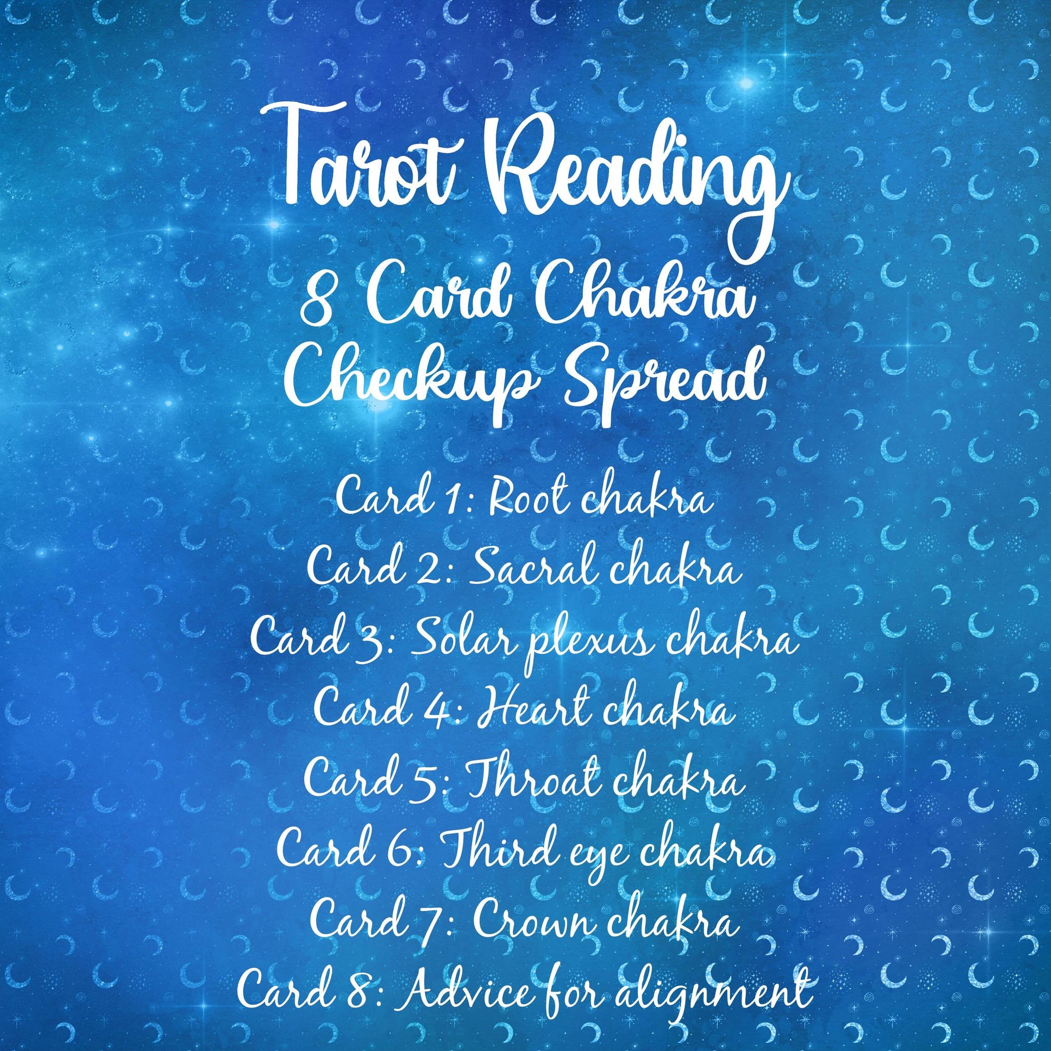 Tarot Reading: 8 Card Spread / Chakra Status / Checkup / - Etsy UK