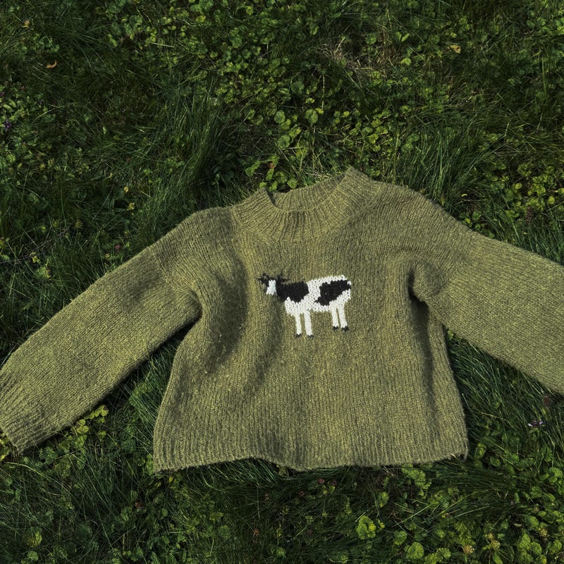 Cow Sweater - Etsy