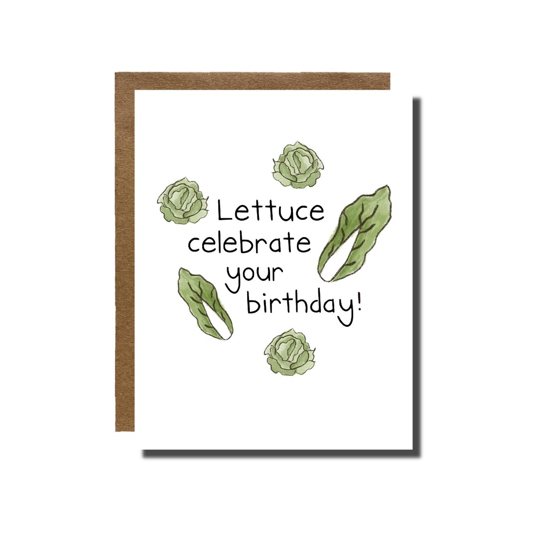 Lettuce Celebrate Your Birthday | Birthday Card Vegetable Gift Farmers ...