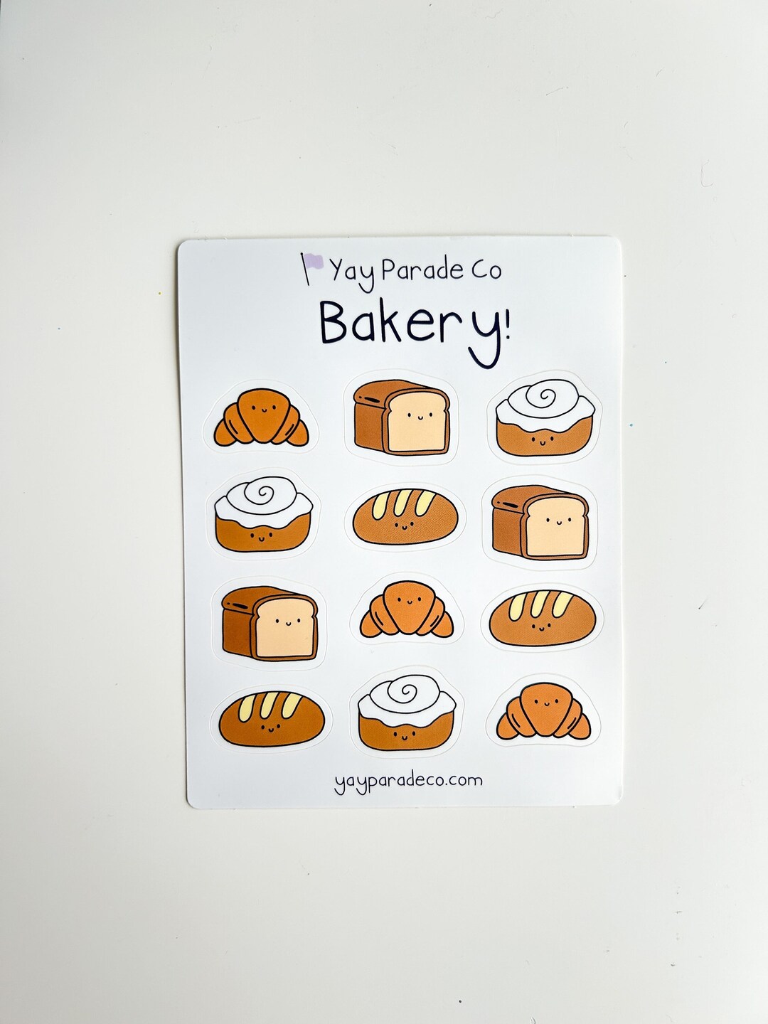 Bakery Sticker Sheet | Baked Goods Gift Bread Lover Croissant Loaf of ...