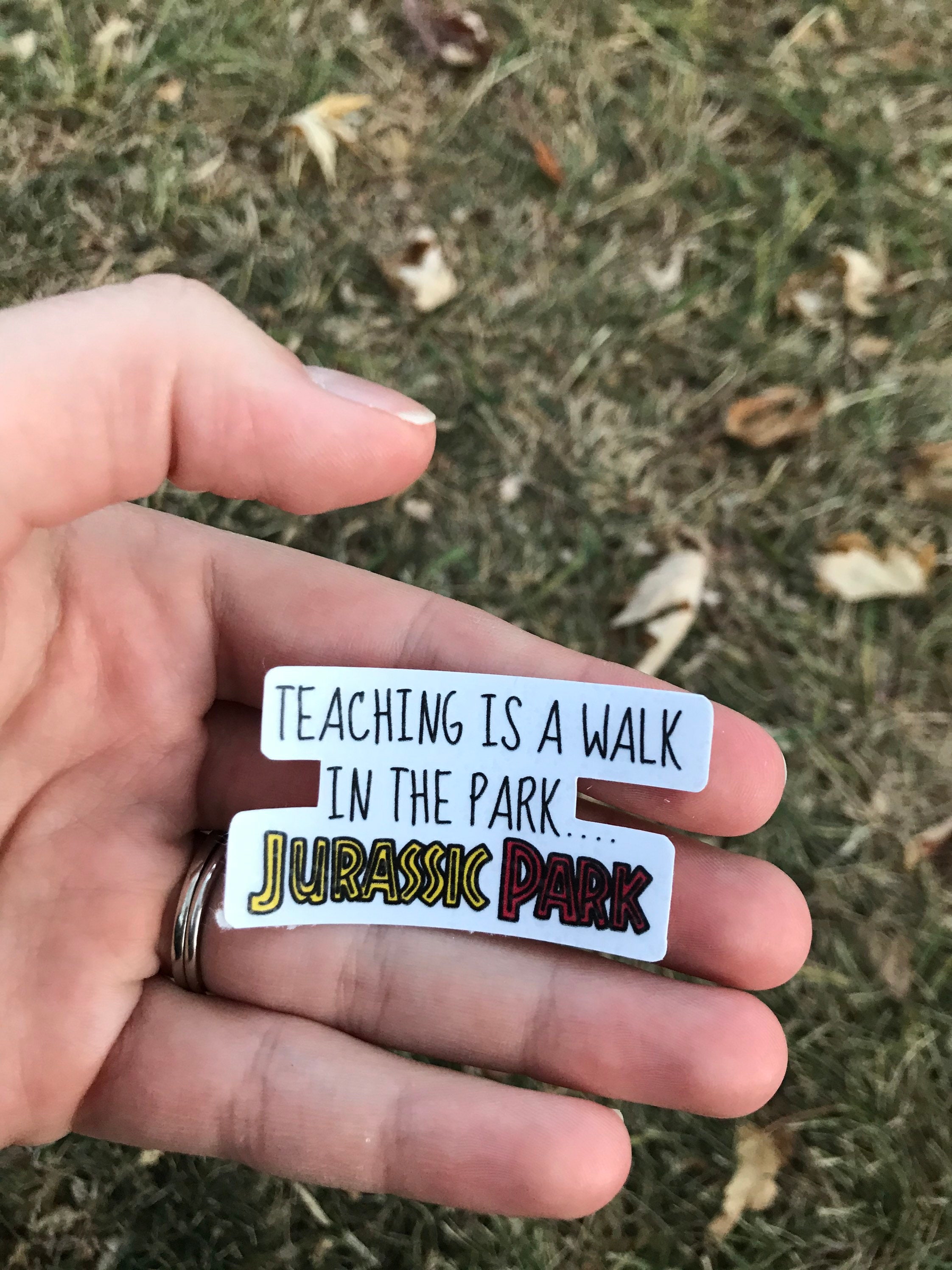 Teaching Jurassic Park Sticker - Etsy