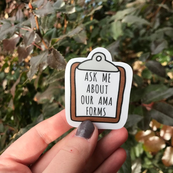 Ask Me About Ami Forms Sticker - Etsy