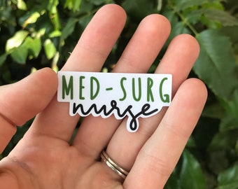 Med Surg Nurse Decal - Etsy