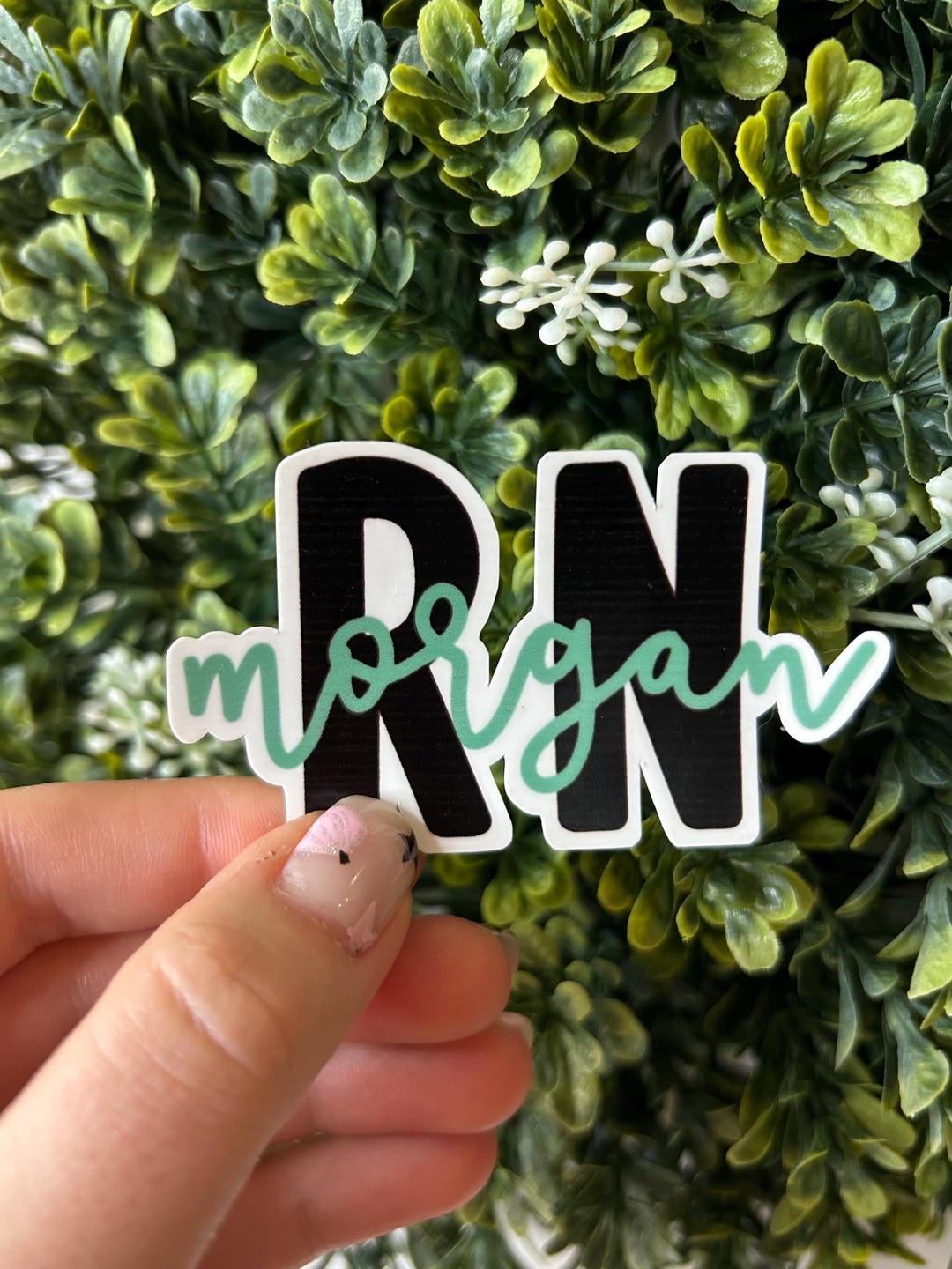 RN Personalized Registered Nurse Sticker - Etsy