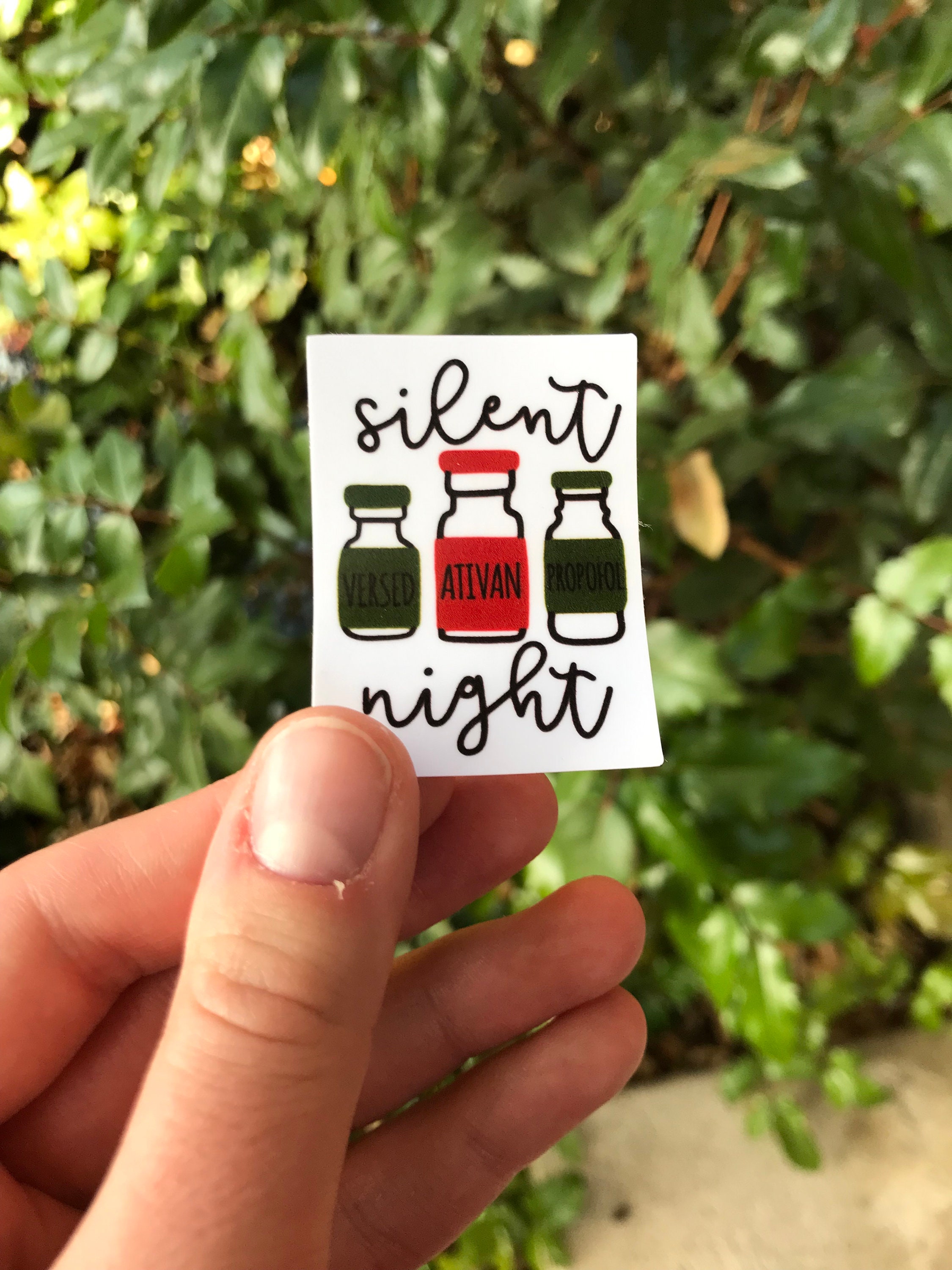 Silent Night ativan Versed Propofol Healthcare/nursing - Etsy