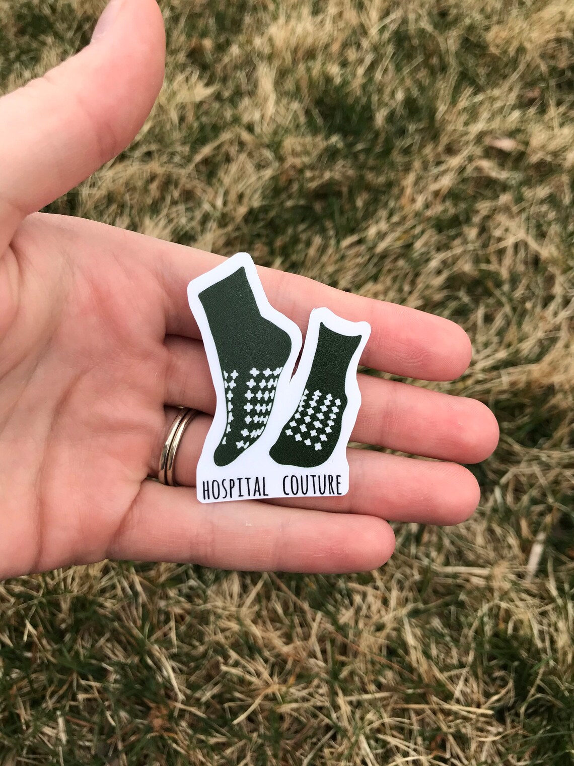 Hospital Couture Socks Funny Healthcare Sticker - Etsy