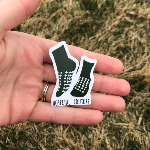 Hospital Couture Socks Funny Healthcare Sticker - Etsy