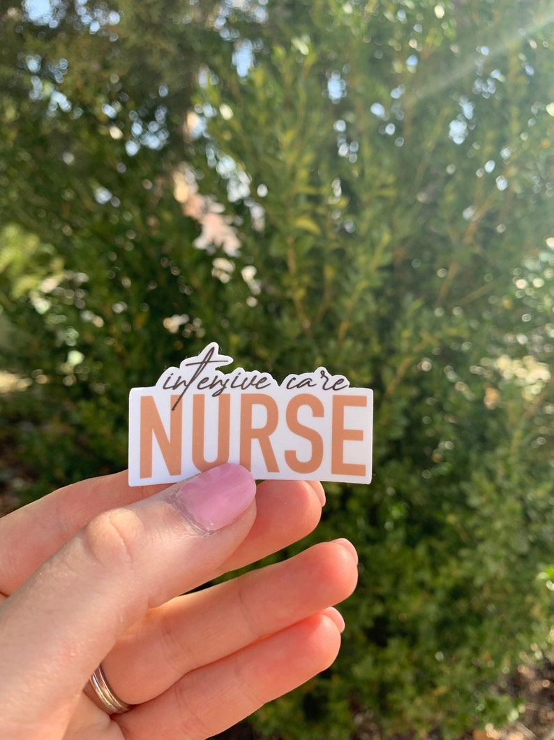 Intensive Care Unit ICU Nurse Sticker Block Letters - Etsy