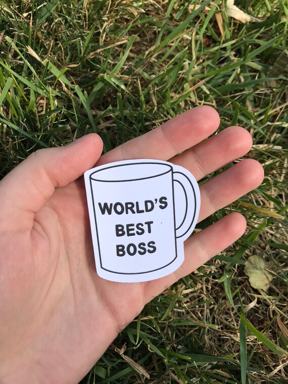 World's Best Boss Mug Sticker | Etsy