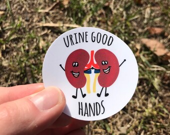 Urine Good Hands Sticker - Etsy