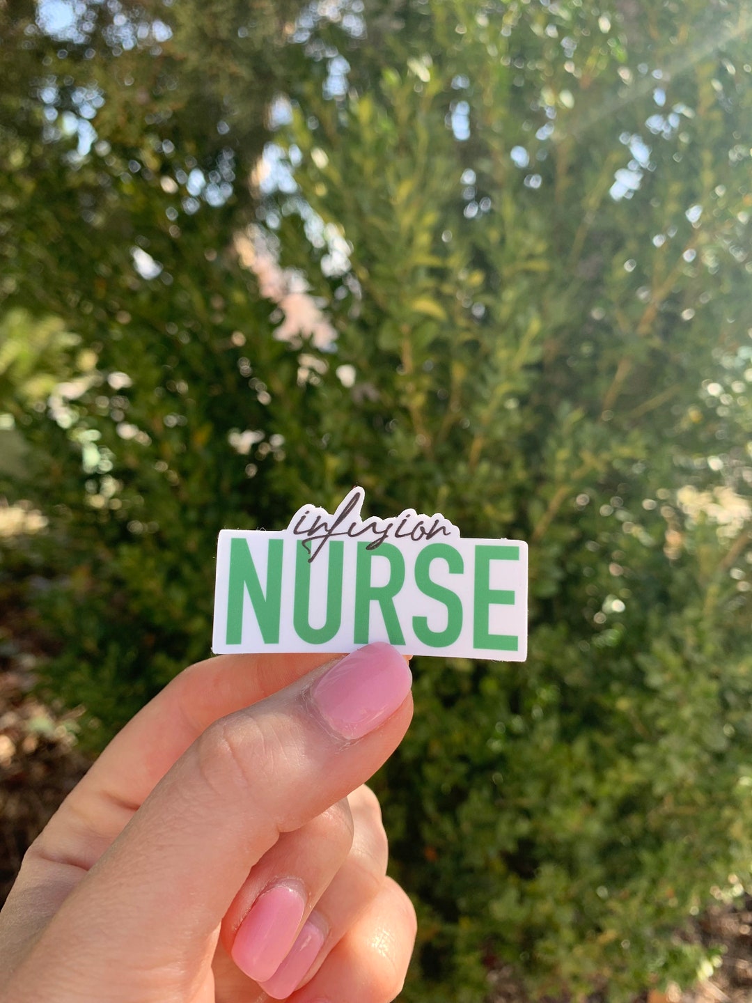 Infusion Nurse Sticker Block Letters - Etsy
