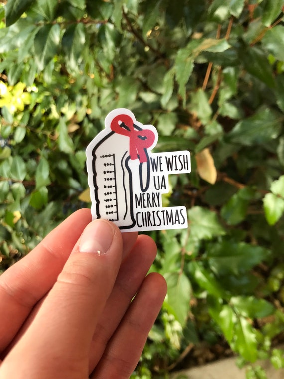 We Wish ua Merry Christmas Urinal | Etsy