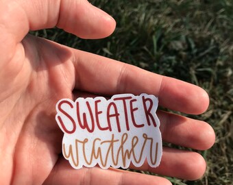 Sweater Weather Sticker | Etsy