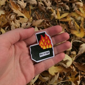 Dumpster Fire Sticker - Etsy