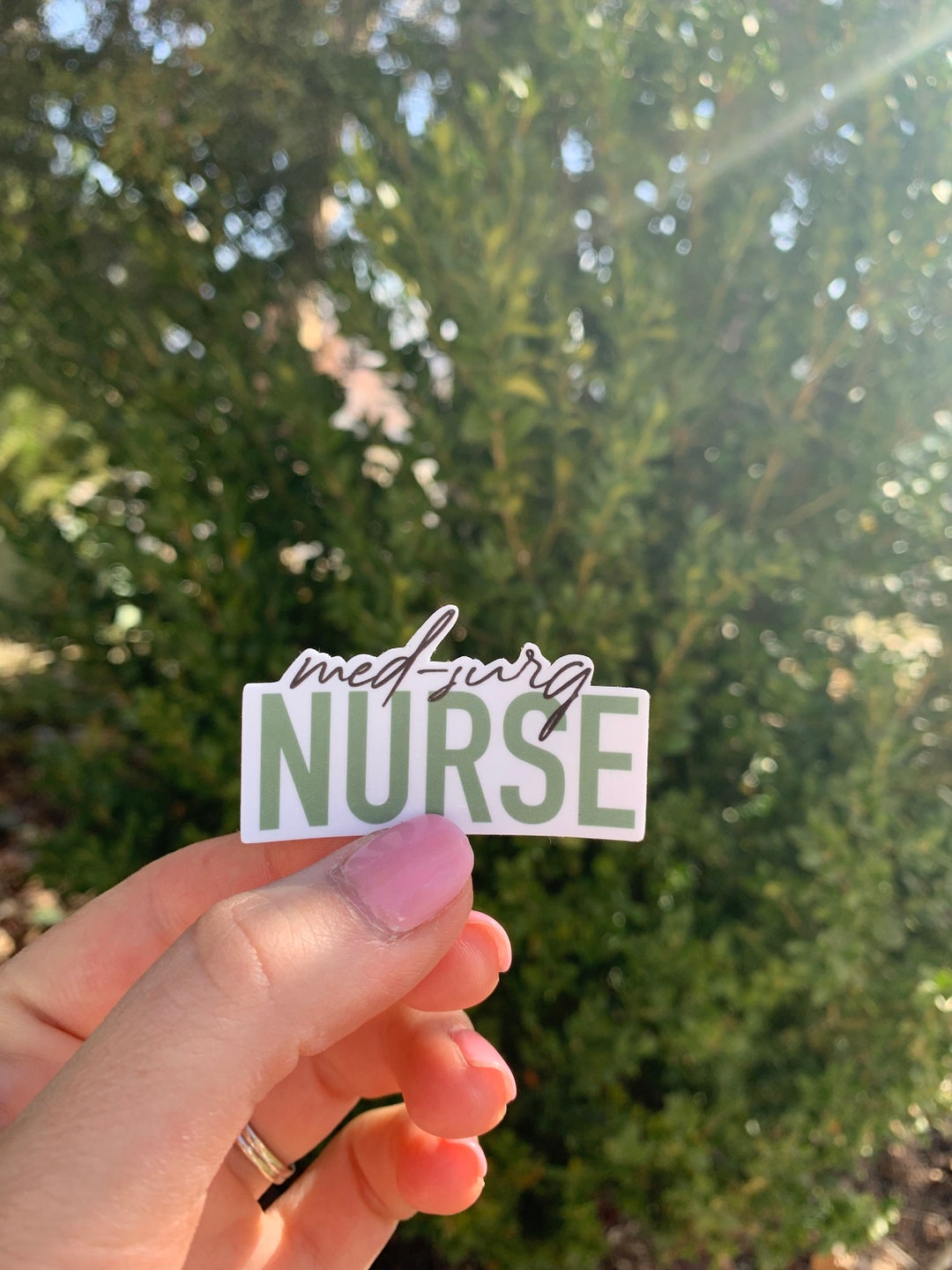 Med-surg Medical Surgical Unit Sticker Block Letters - Etsy