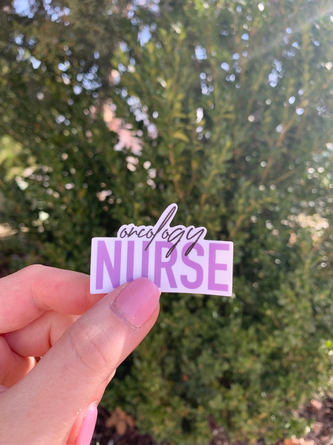 Oncology Nurse Sticker Block Letters - Etsy