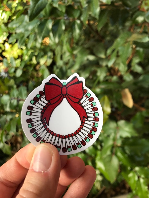 Test Tube Christmas Wreath Healthcare/nursing Sticker | Etsy