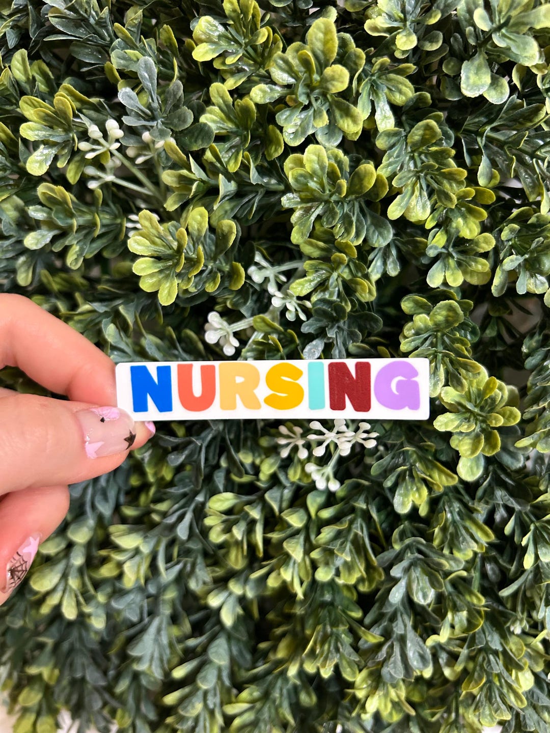 Nursing Block Letters Sticker - Etsy