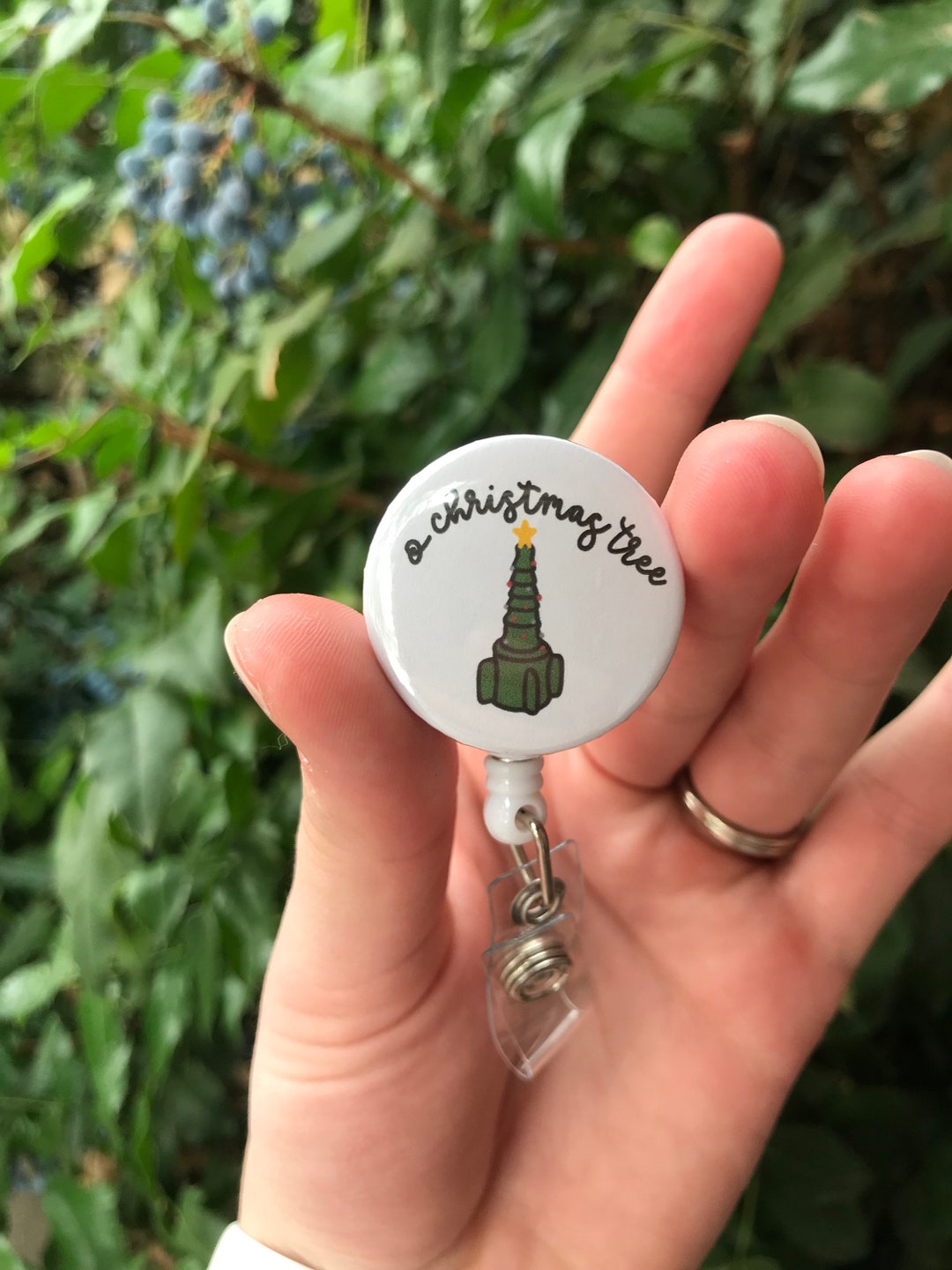 O Christmas Tree Oxygen Adapter Healthcare/nursing Badge Reel - Etsy