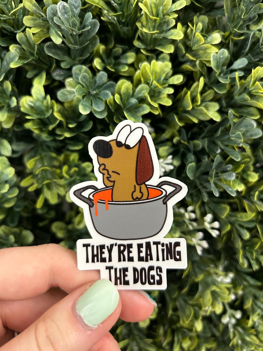 They’re Eating the Dogs, They’re Eating the Cats Trump Quote Sticker - Etsy