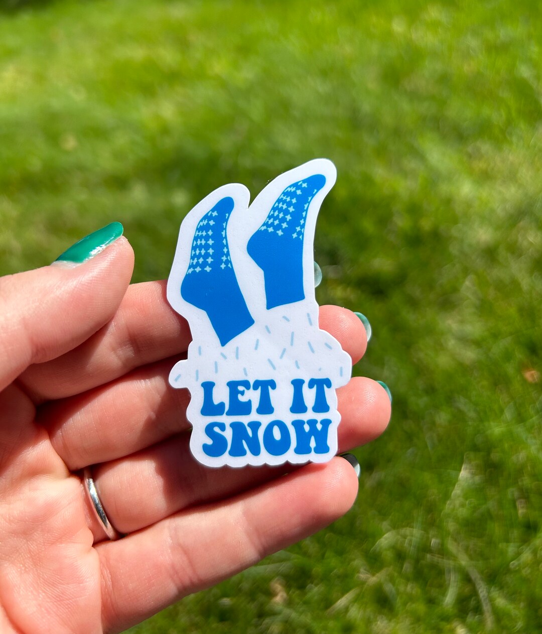 Let It Snow Hospital Sock Foot Flakes Christmas Healthcare/ - Etsy